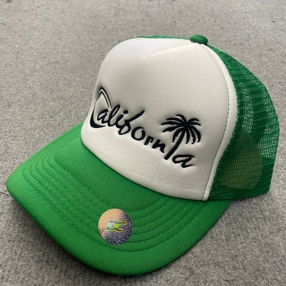 Vintage | Accessories | Vintage California Whitegreen Foam Trucker ...